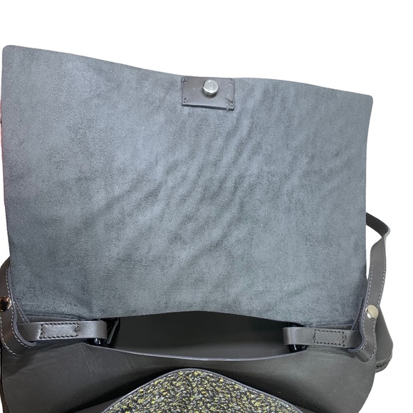 Lia Numa | Bags | Lia Numa Gray Tote Shoulder Bag Purse Leather Made In ...